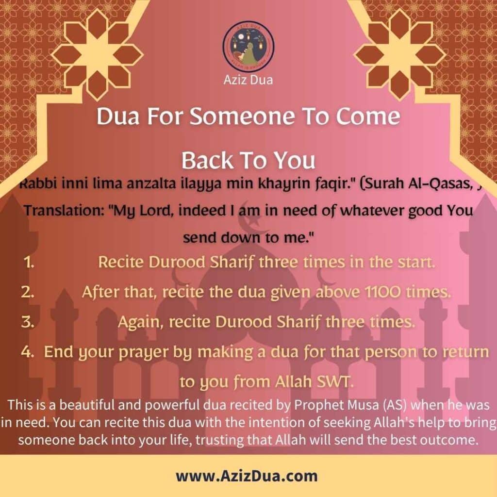 Dua For Someone To Come Back To You [Someone You Love Back]
